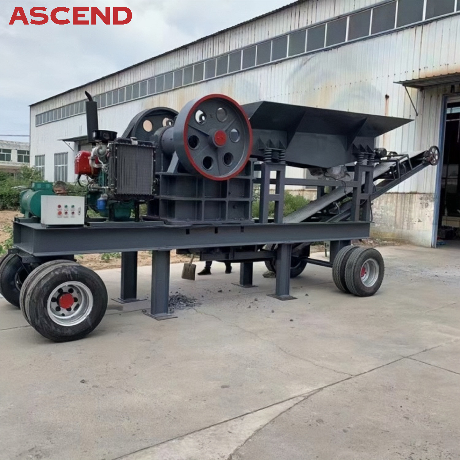 Concrete Crusher With Vibrating Screen Mobile PE 200x300 400x600 Quartz ...