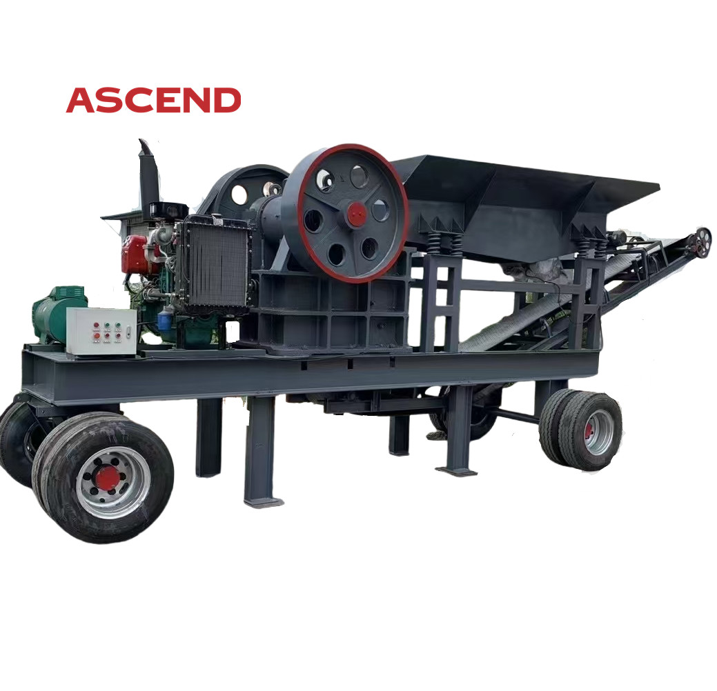 Large scale PE400x600 PE500x750 mobile jaw crusher capacity 50 80 ...